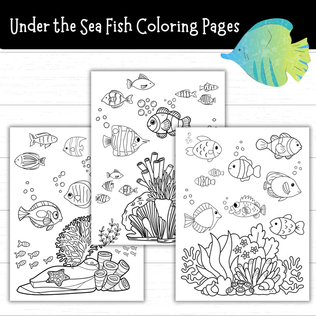 Printable Under the Sea Fish Coloring Pages, Tropical Fish Coloring ...