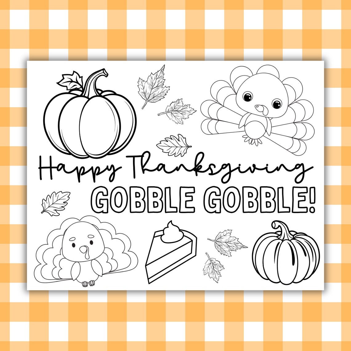 Thanksgiving Placemat Activity Printable, Thanksgiving Placemats, Fall ...