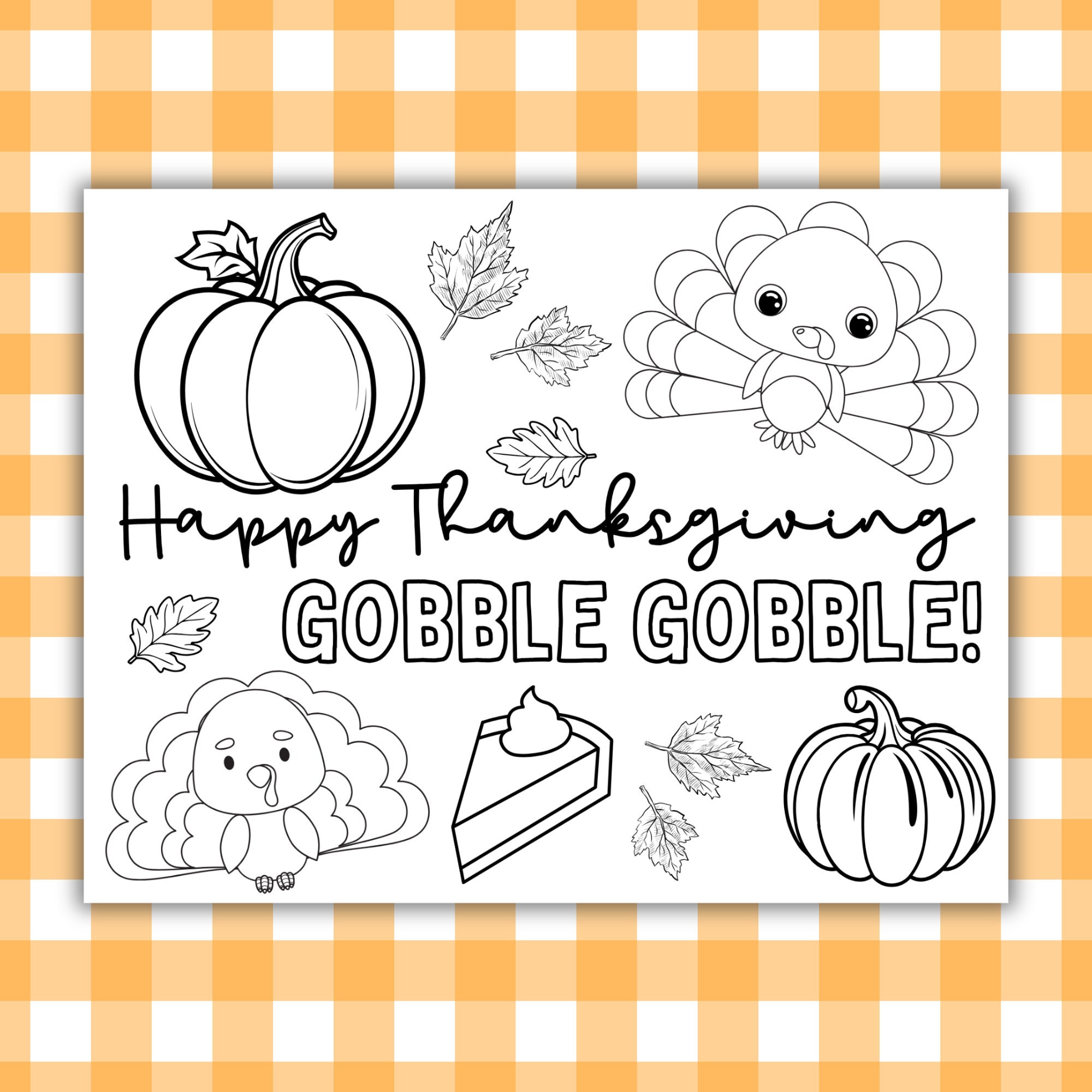 Thanksgiving Placemat Activity Printable, Thanksgiving Placemats, Fall ...