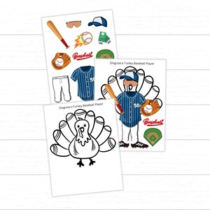 Disguise a Turkey Baseball Player, Turkey in Disguise Baseball Player ...