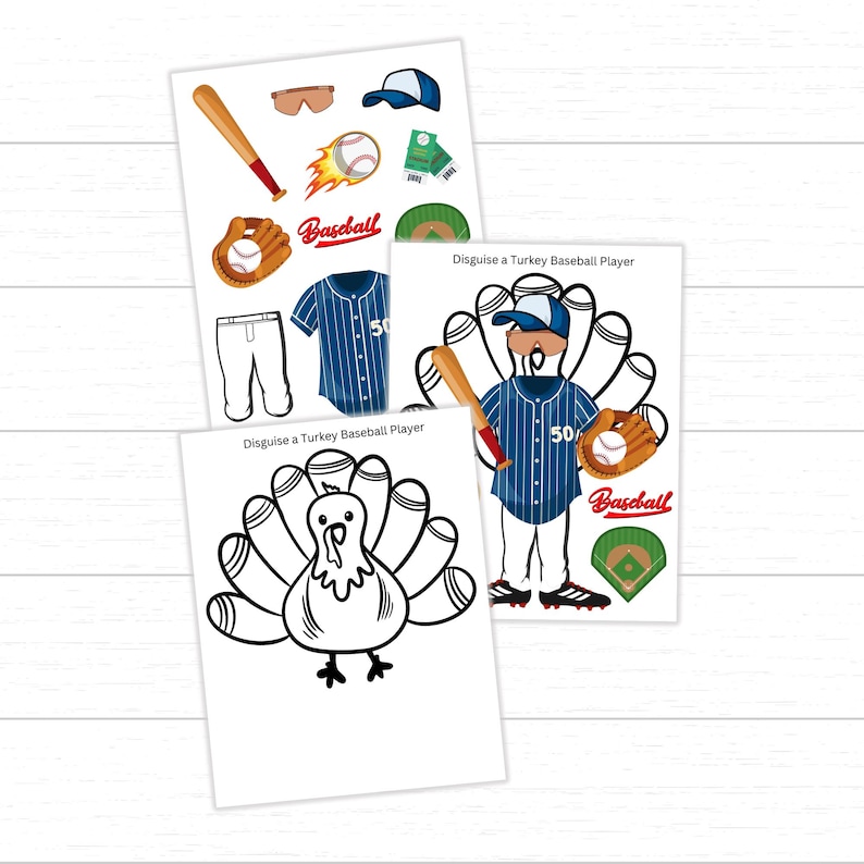 Disguise a Turkey Baseball Player, Turkey in Disguise Baseball Player ...