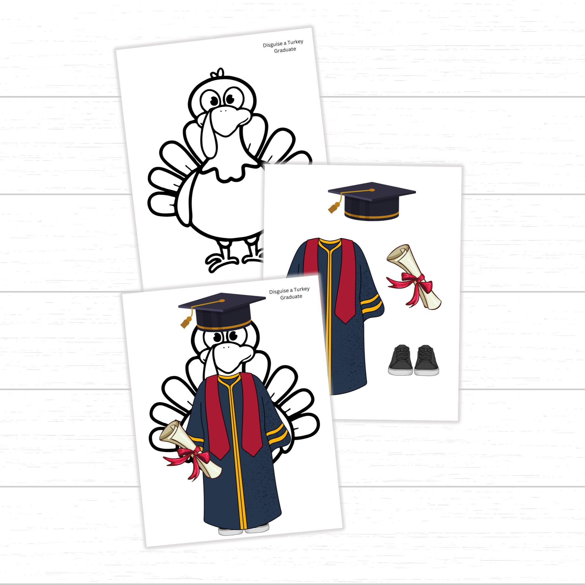 Disguise a Turkey Graduate Printable, Graduation Turkey, Turkey ...