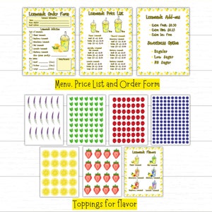Lemonade Stand Dramatic Pretend Play Printable Kit, Lemonade Stand ...