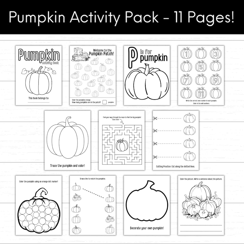 Pumpkin Activities, Preschool Pumpkin Worksheets, Printable Pumpkin ...