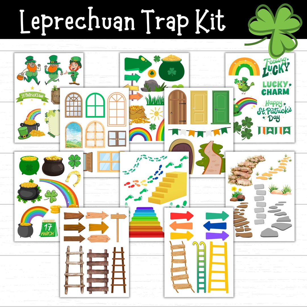 Leprechaun Trap Kit Printable, St. Patrick’s Day Activity for Kids, DIY ...