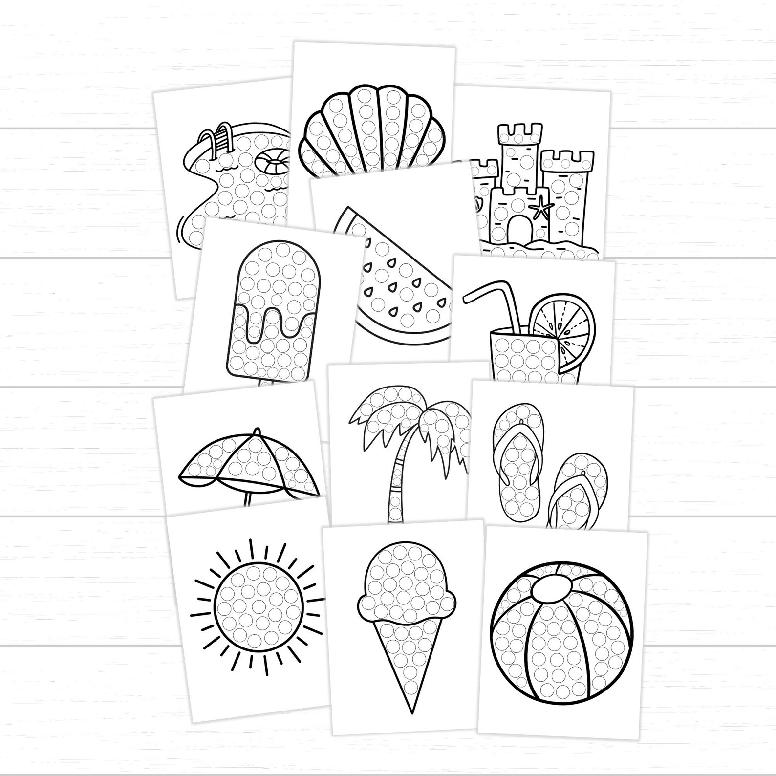 Summer Dot Marker Printables for Toddlers (ages 2-5) | 12 No Prep Do A ...