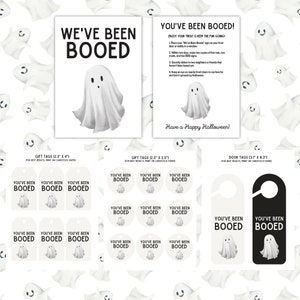 You've Been Booed Printable Kit, We've Been Booed, Halloween Boo Sign ...