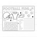 Football Activity Placemats for Kids, Printable Football Activities ...