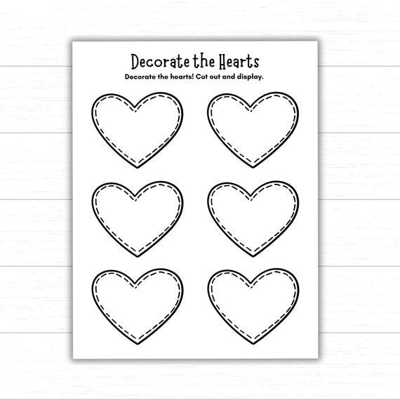 Plantillas De Corazones Para Recortar E Imprimir Hojas De Trabajo