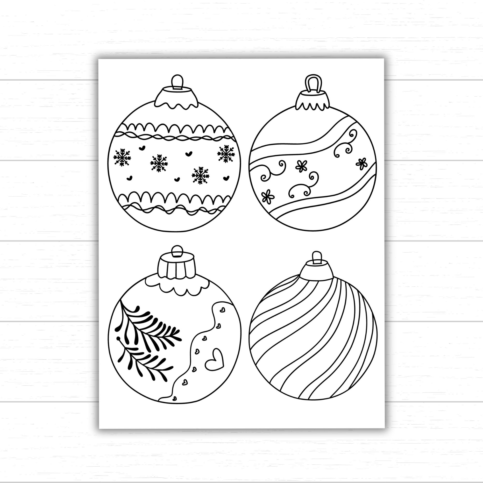Christmas Ornament Coloring Pages, Printable Ornaments for Kids ...