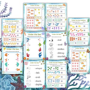 Under the Sea Preschool Activity Pack, Ocean Themed Printables, Sea ...