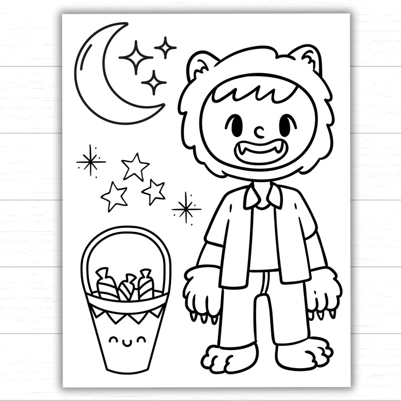 Trick or Treat Coloring Pages, Halloween Costume Coloring Pages ...