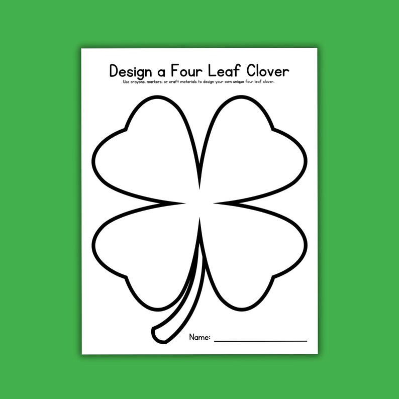 Design a Shamrock and Four Leaf Clover Craft for St. Patrick's Day ...