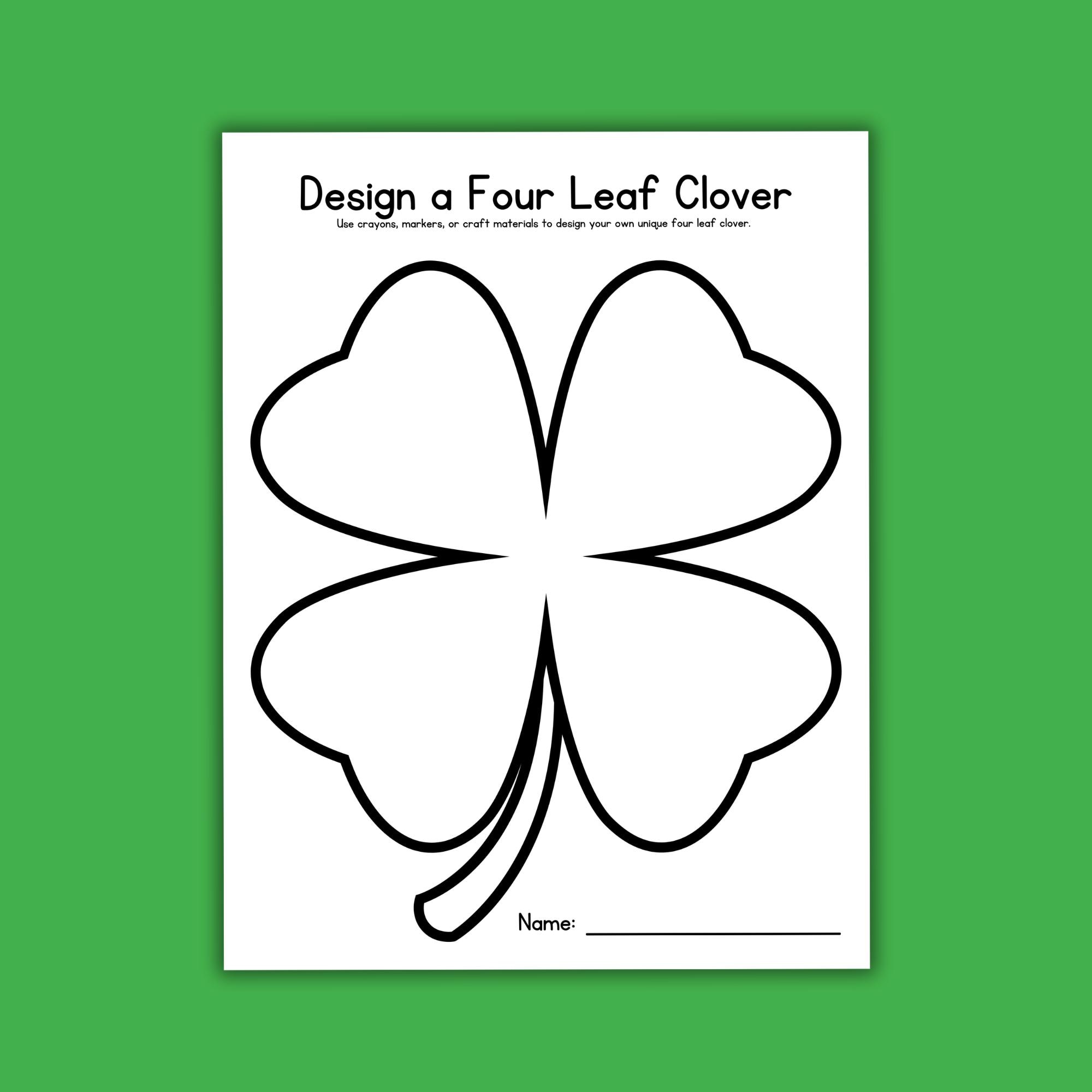 Design a Shamrock and Four Leaf Clover Craft for St. Patrick's Day ...