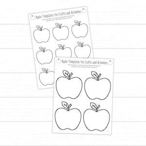 Apple Templates for Crafts and Activities, Apples to Color, Apples to ...