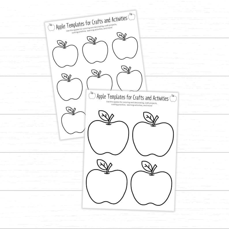 Apple Templates for Crafts and Activities, Apples to Color, Apples to ...