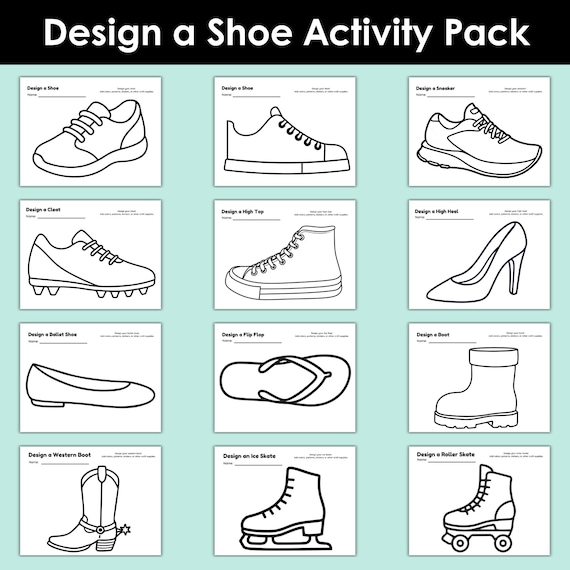 Printable Blank Shoe Template