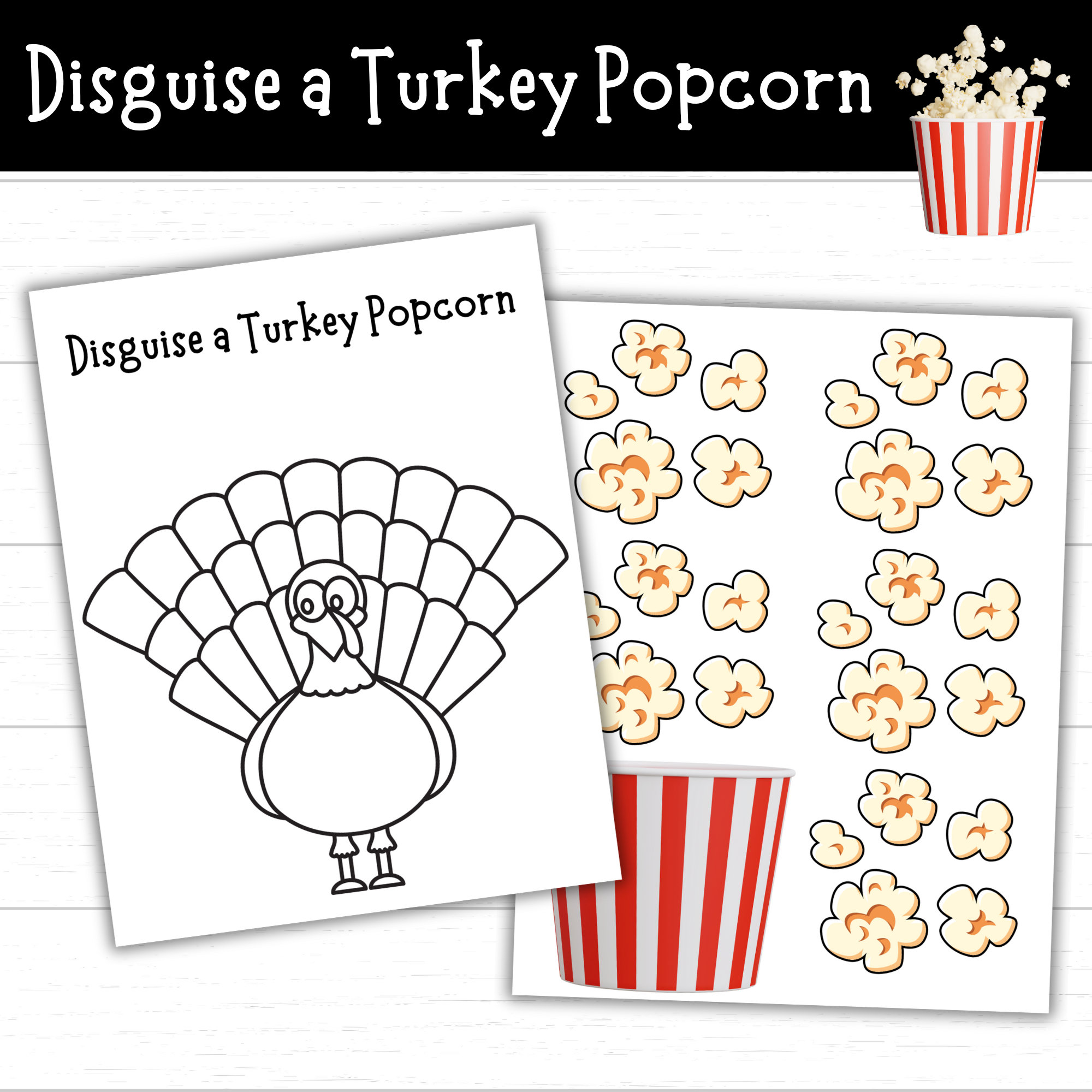 Disguise a Turkey Popcorn, Turkey in Disguise Popcorn, Popcorn Turkey ...