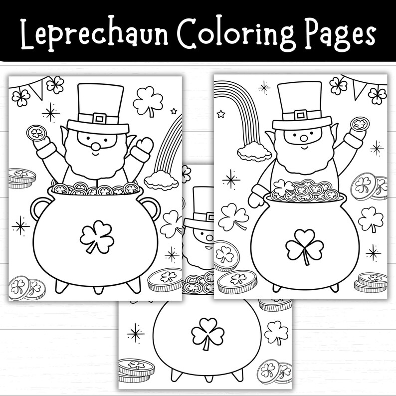 Leprechaun Coloring Pages, Printable Leprechaun Activities, St. Patrick ...