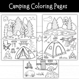 Printable Camping Coloring Pages for Kids, Tent and Camper Coloring ...