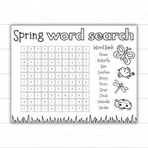 Spring Placemat Activity Pack, Printable Spring Activities for Kids ...