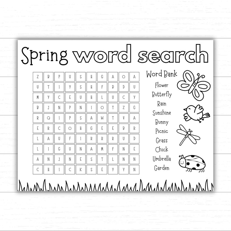 Spring Placemat Activity Pack, Printable Spring Activities for Kids ...