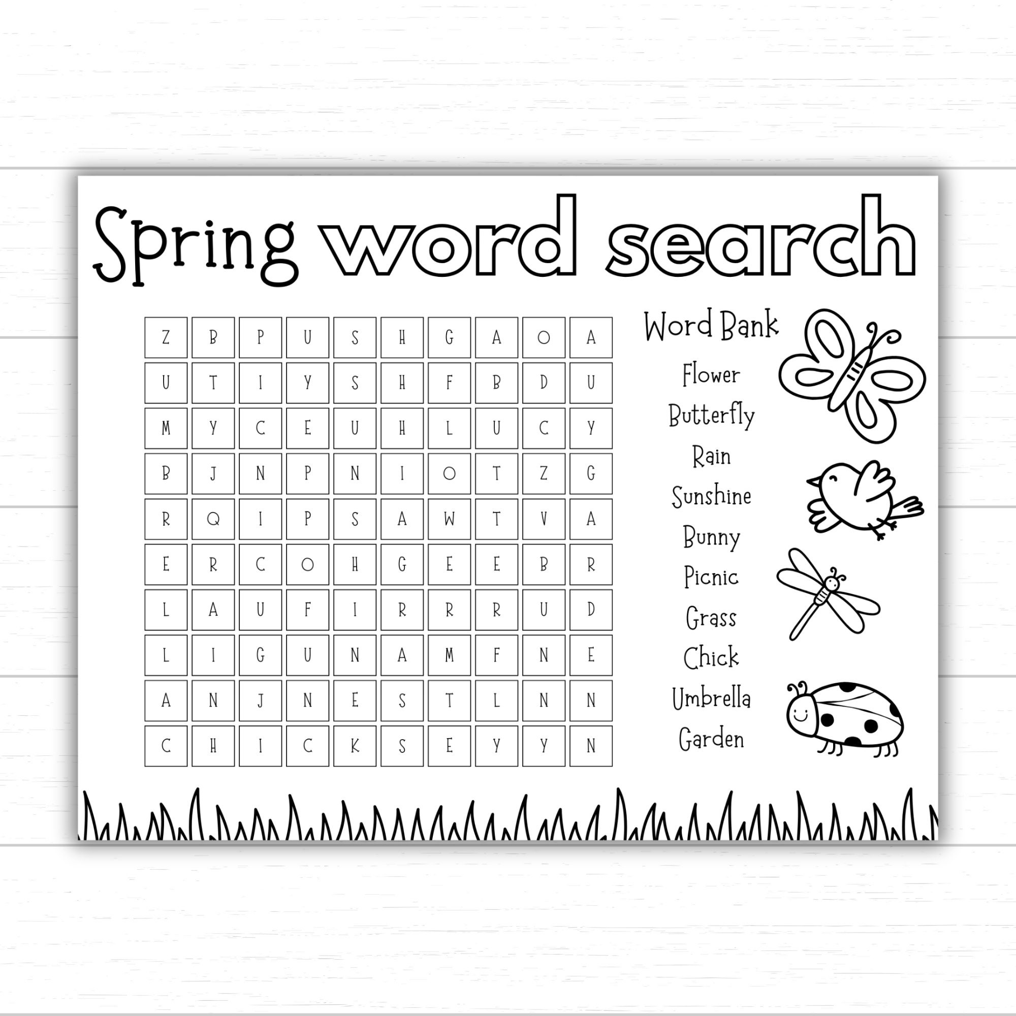 Spring Placemat Activity Pack, Printable Spring Activities for Kids ...
