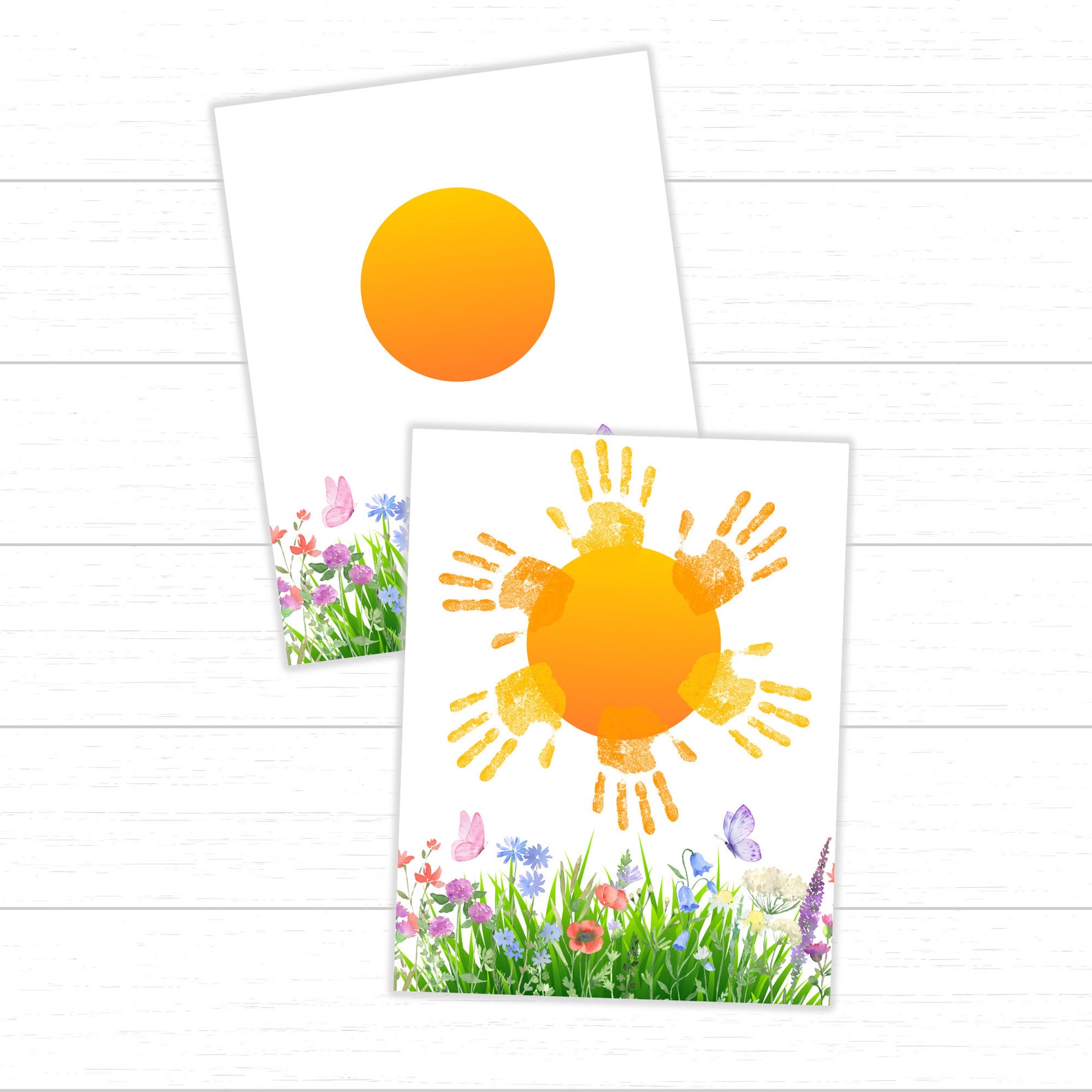 Spring Sun Handprint Art, Sunshine Handprint Craft, Spring Handprint ...