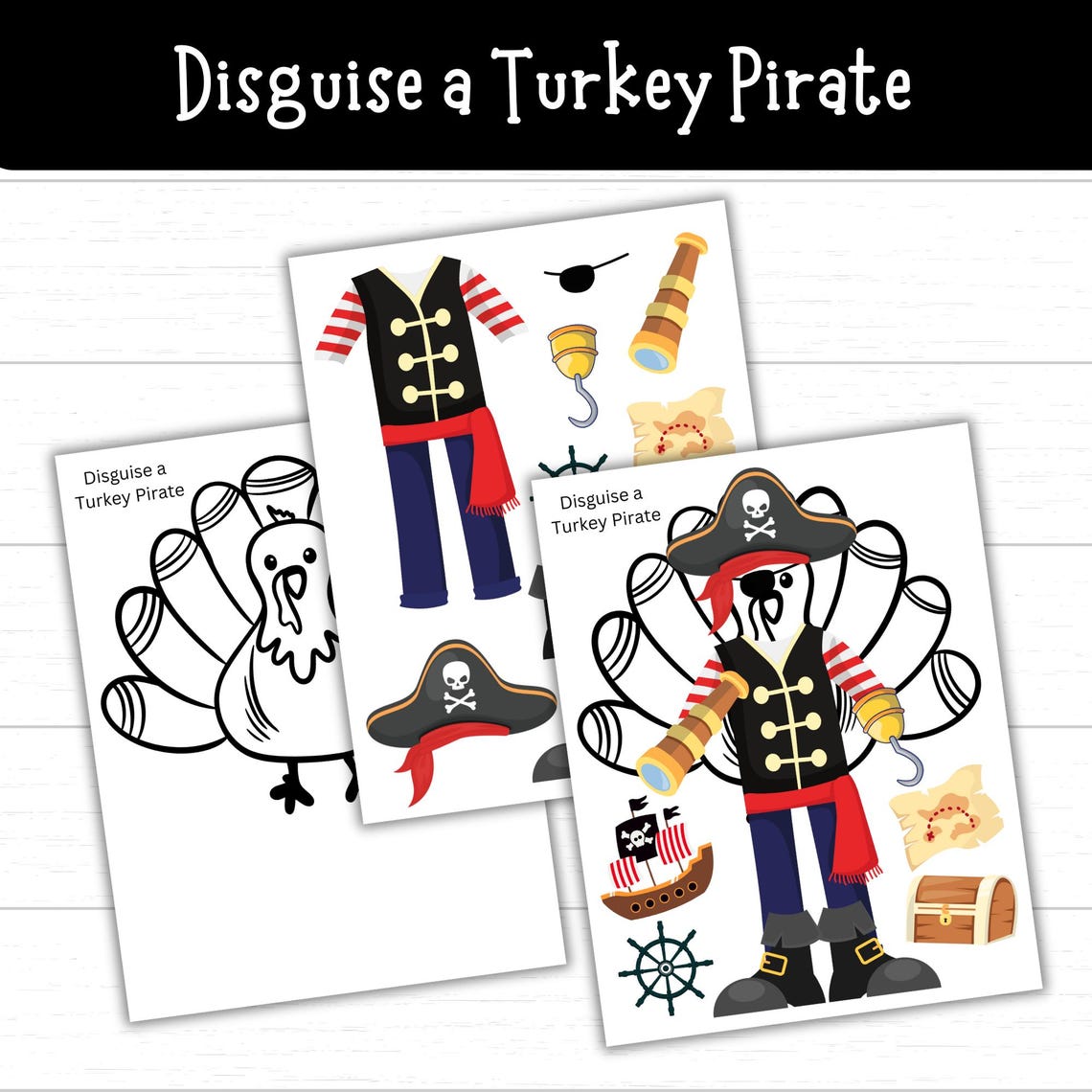 Disguise a Turkey Pirate, Pirate Turkey, Pirate Printables, Disguise a ...