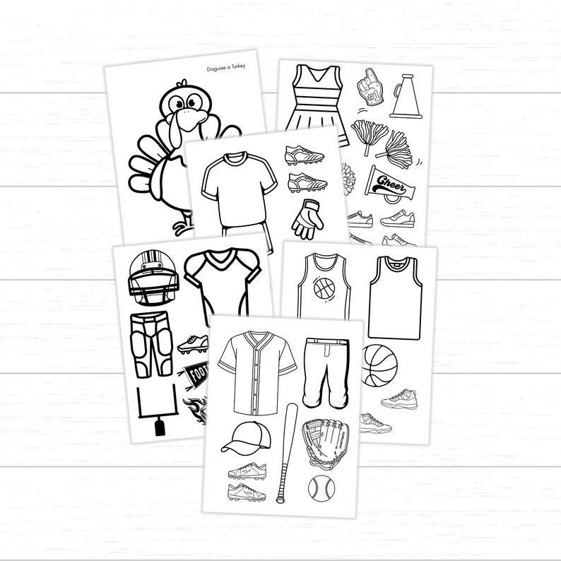 Disguise a Turkey Sports Bundle, Sport Turkey Disguise Project ...