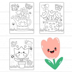 Printable Flower Coloring Pages for Kids, Spring Coloring Sheets ...
