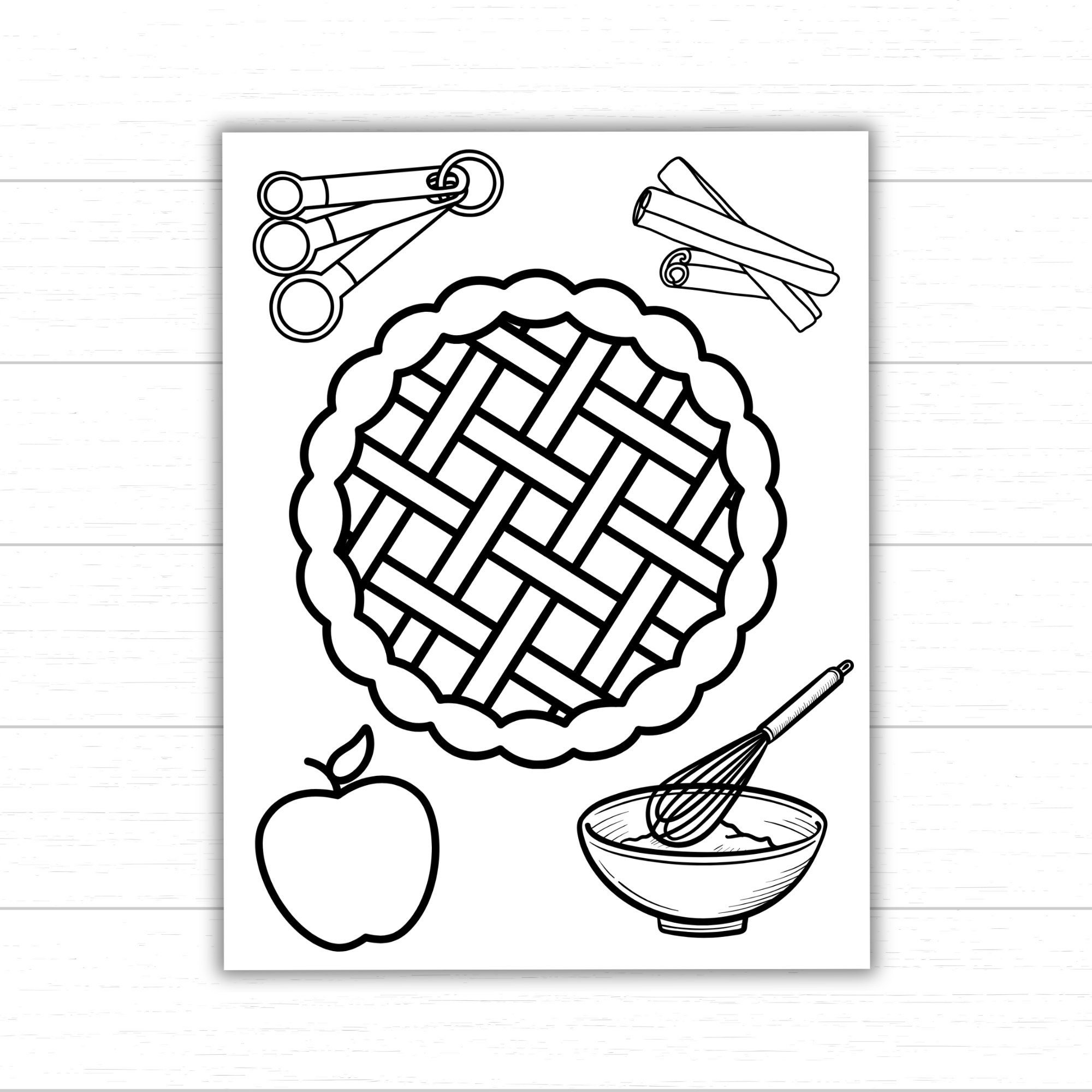 Apple Pie Coloring Pages Printable, Apple Activities, Fall Apple ...