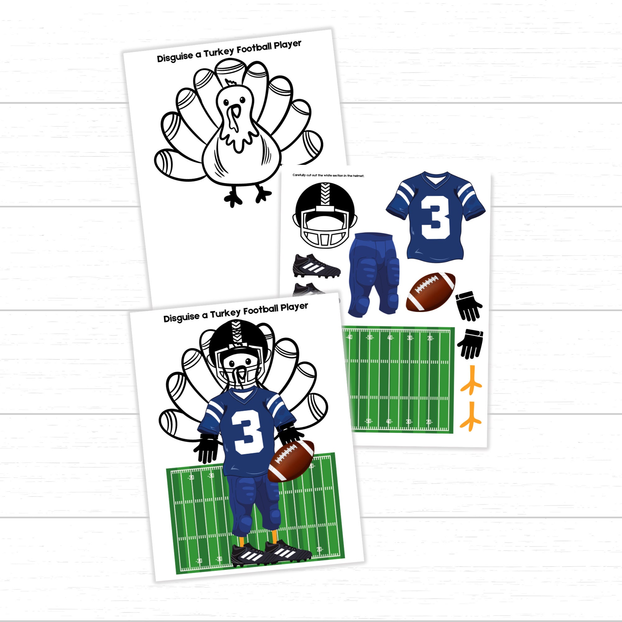 Disguise a Turkey Football Player, Turkey in Disguise Football Player ...