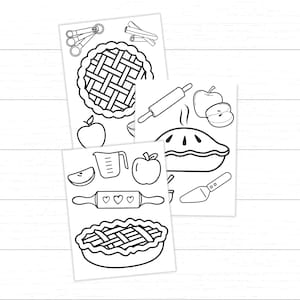 Apple Pie Coloring Pages Printable, Apple Activities, Fall Apple ...