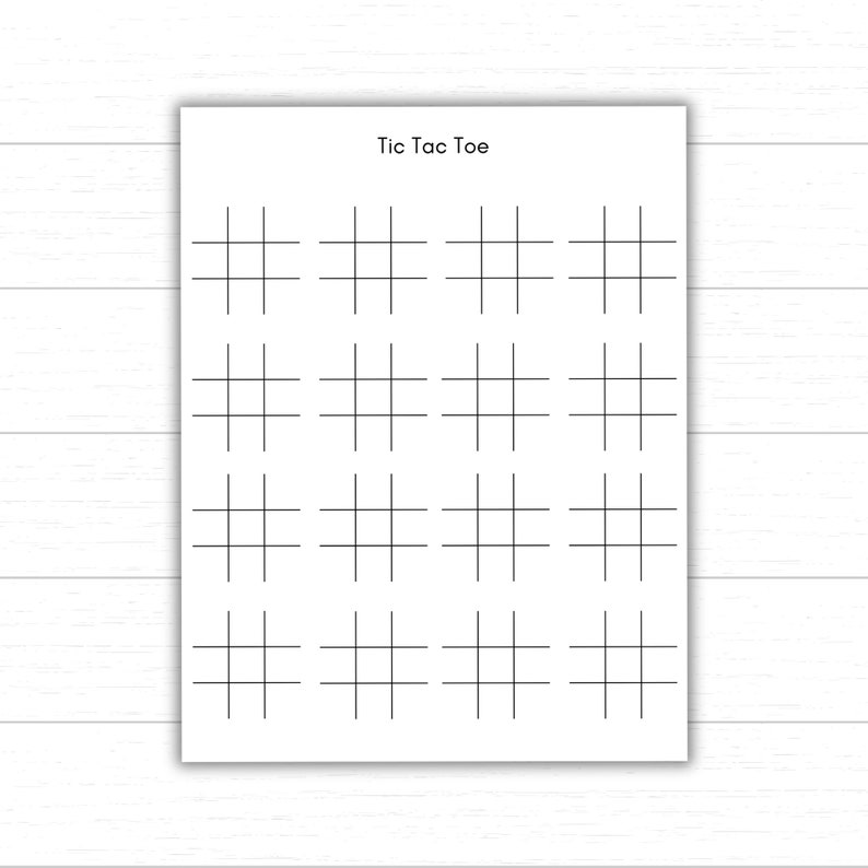 Tic Tac Toe Game, Printable Tic Tac Toe, Tic Tac Toe Cards, X's and O's ...