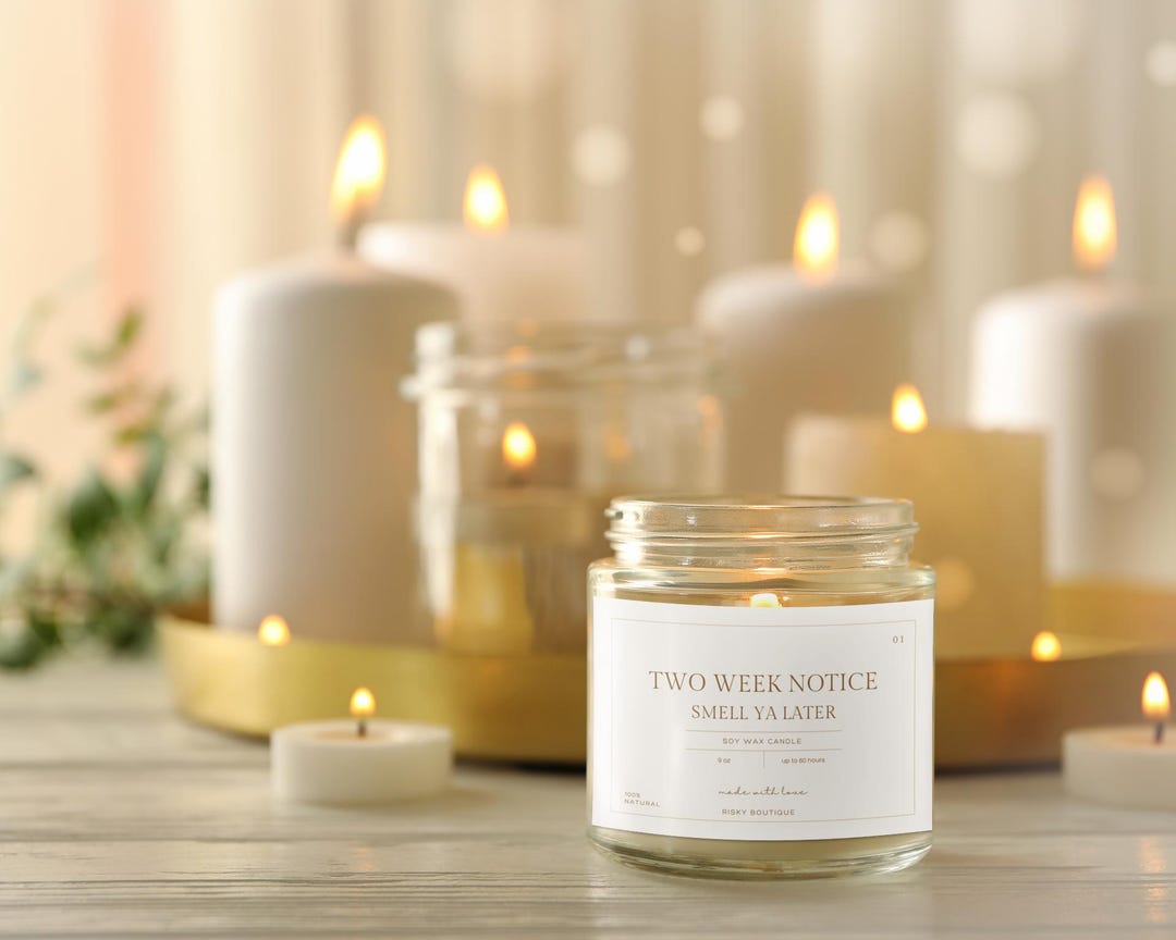 Two Weeks Notice Soy Candle, Resignation Candle, Funny Coworker Candle ...