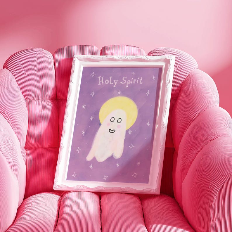 Christian Halloween Artwork: Holy Spirit. Purple and White (handmade ...