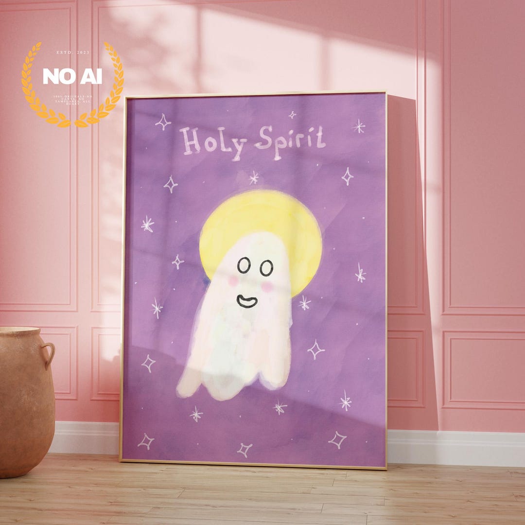 Christian Halloween Artwork: Holy Spirit. Purple and White (handmade ...