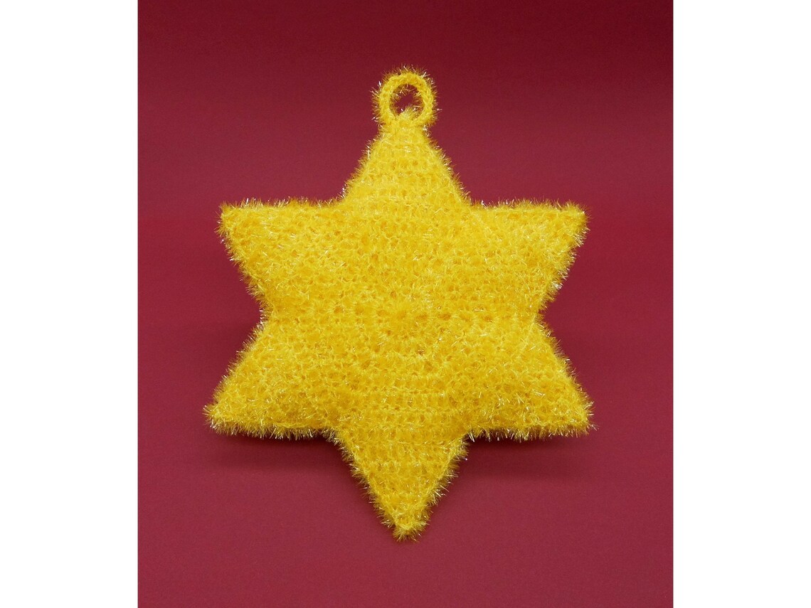 Crochet Pattern Star Sponge for Bathroom & Kitchen and for Decoration ...