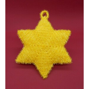 Crochet Pattern Star Sponge for Bathroom & Kitchen and for Decoration ...