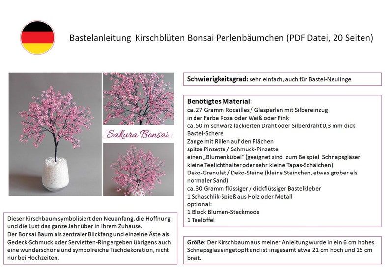 Crafting Tutorial Bonsai Cherry Blossom Tree - Beaded Tree Easy From ...