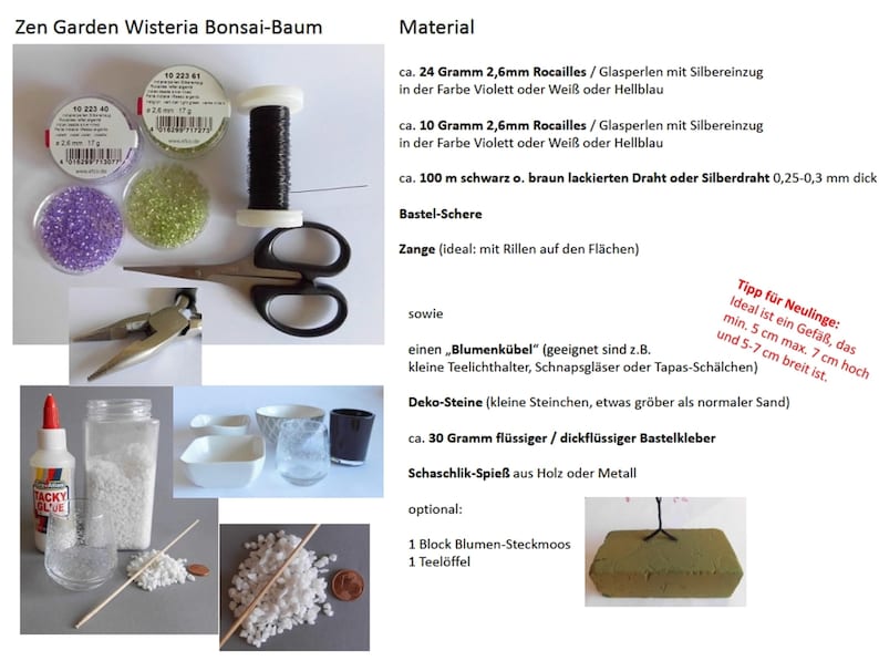 Crafting Tutorial Wisteria Bonsai - Beaded Tree Easy From Beads, Wire ...