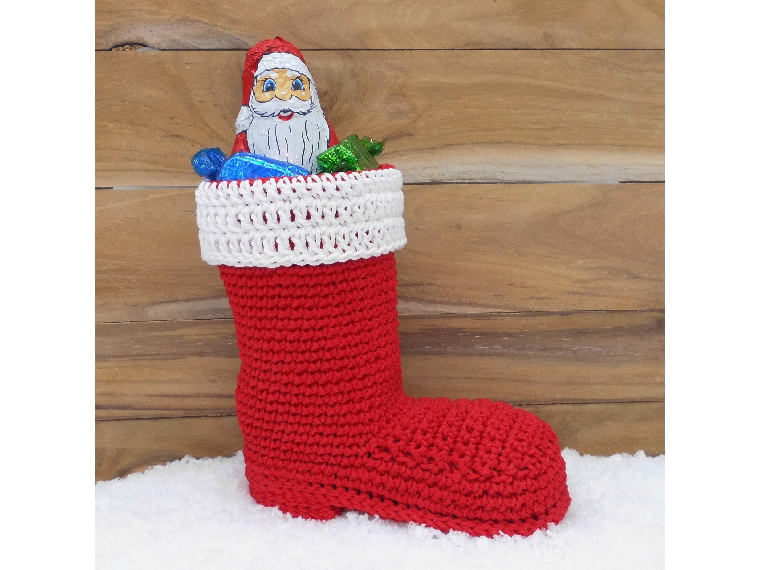 Crochet Pattern Santa Claus Boot to Fill and Decorate, Christmas ...