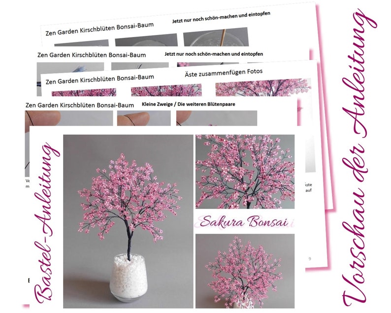 Crafting Tutorial Bonsai Cherry Blossom Tree - Beaded Tree Easy From ...