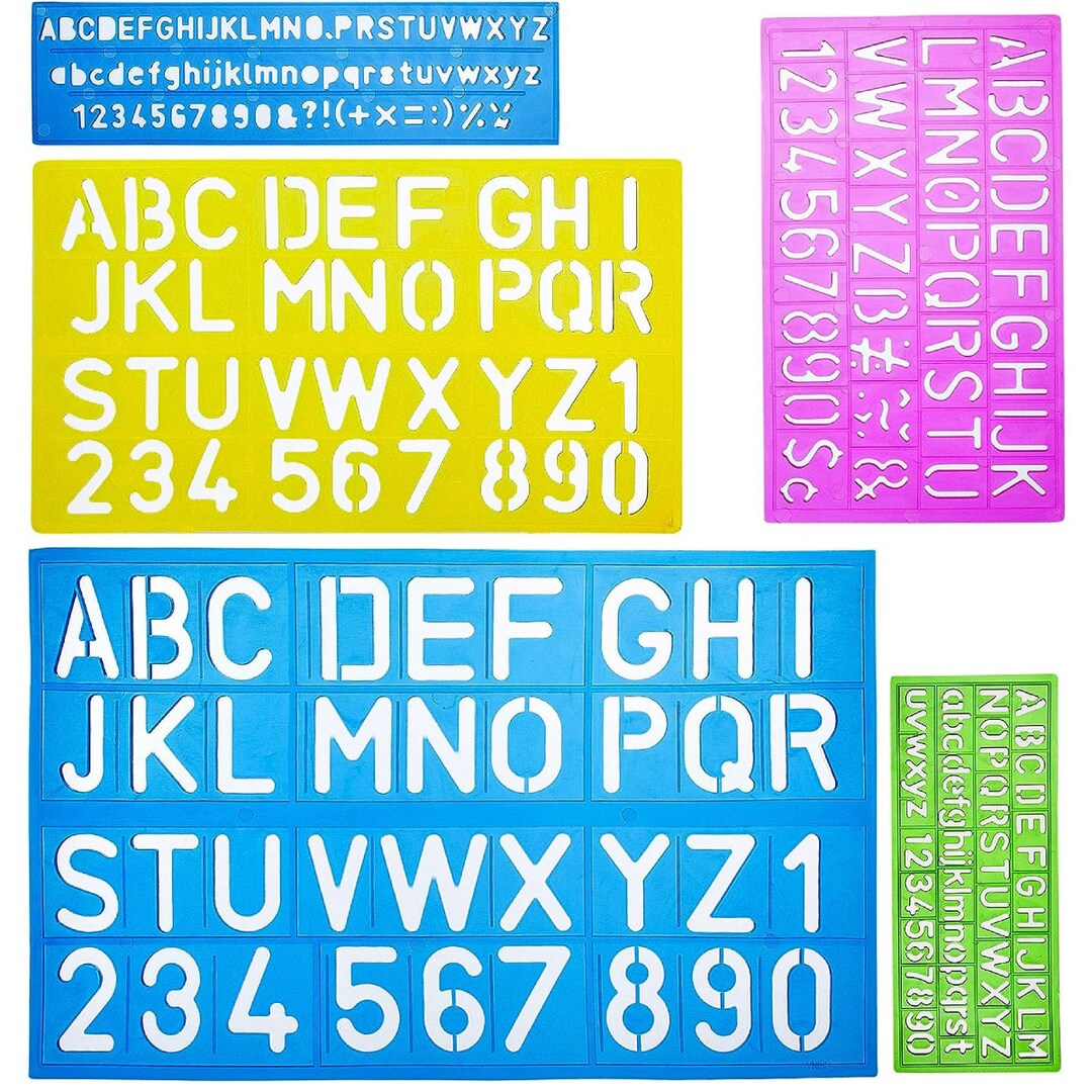 Letters and Numbers Alphabet Templates Letter Stencils Pack - Etsy