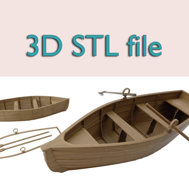 STL 3D Files for 12th and 24th Scale Rowboat. Instant Download. - Etsy
