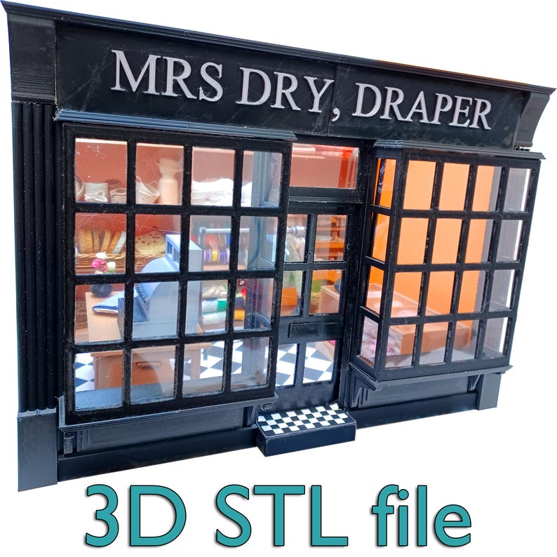 STL 3D Files for 12th or 24th Scale Shop Front #1. Instant Download. - Etsy