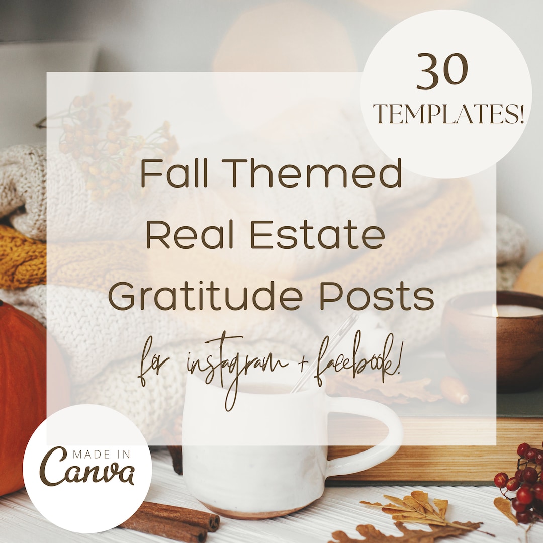 30 Fall-themed Gratitude Posts for Real Estate & Mortgage Fall Themed ...