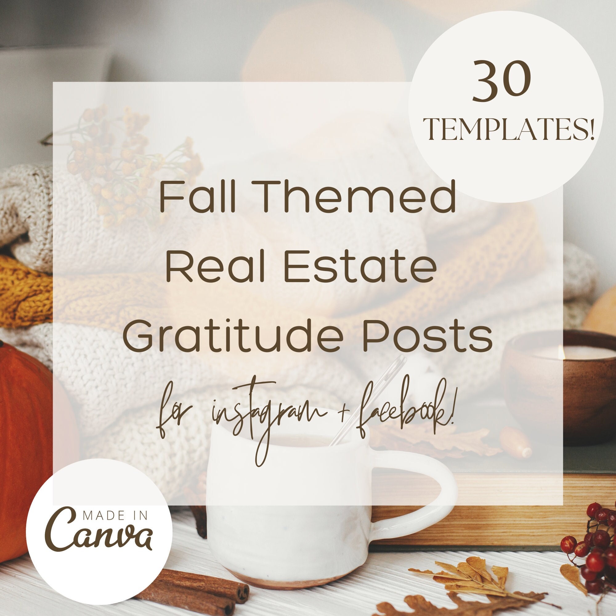 30 Fall-themed Gratitude Posts for Real Estate & Mortgage | Fall Themed ...