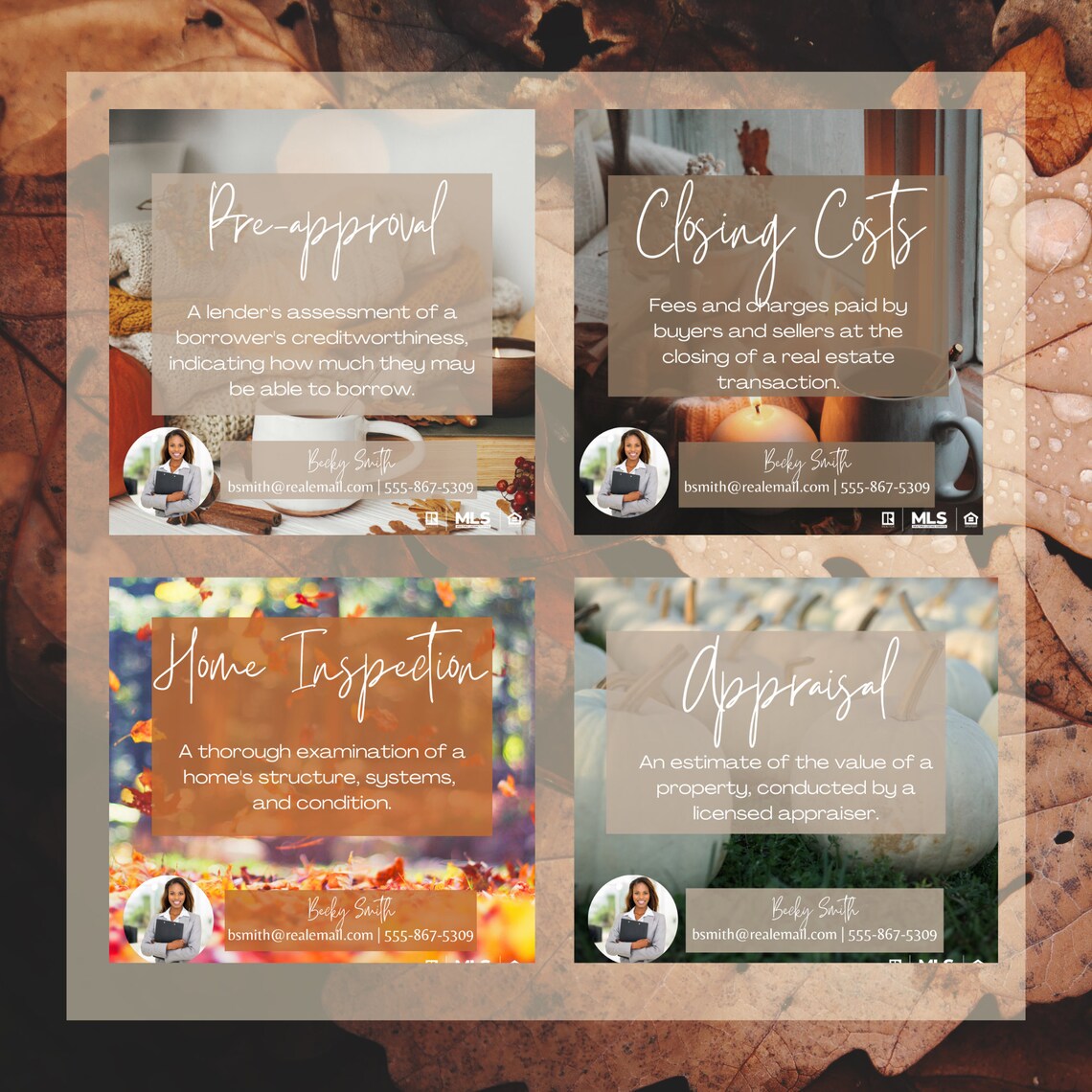 70 Fall-themed Template Bundle | Real Estate and Mortgage Social Media ...